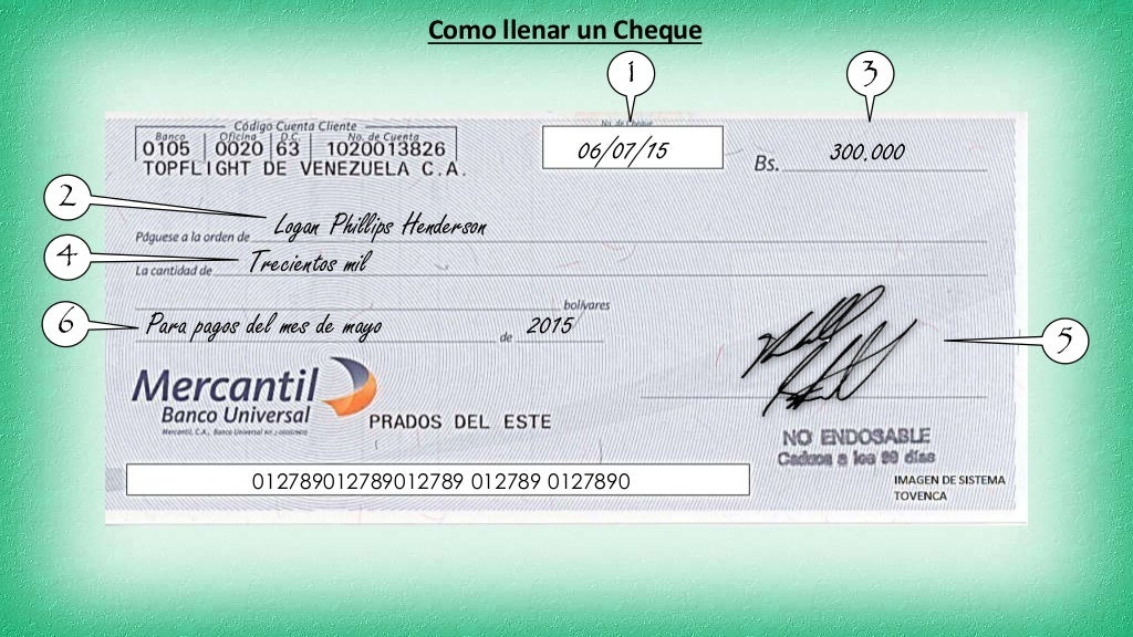 Cheque Una Letra De Cambio Y Un Pagare Totalmente Llenos A Nombre Del ...