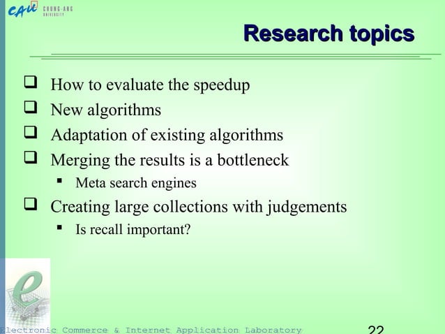Parallel and Distributed Information Retrieval System | PPT