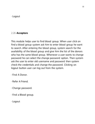 Blood Bank System Peroject (website) Full Document | DOCX