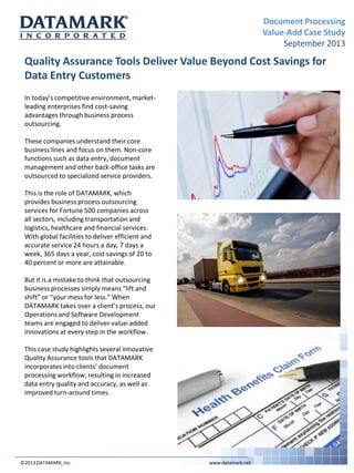 DATAMARK Document Processing Value-Added Tools | PDF