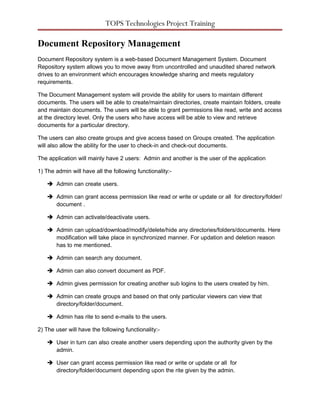 Document Repository Management | PDF