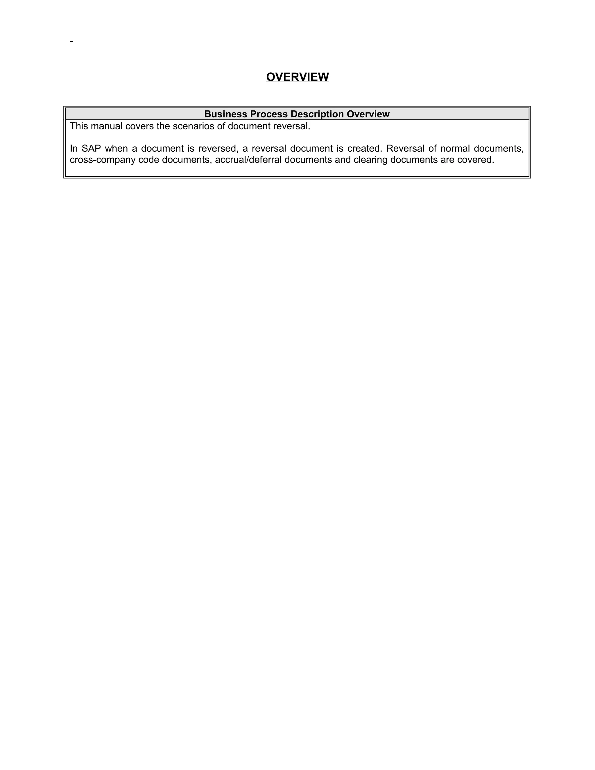 Document reversal | DOC