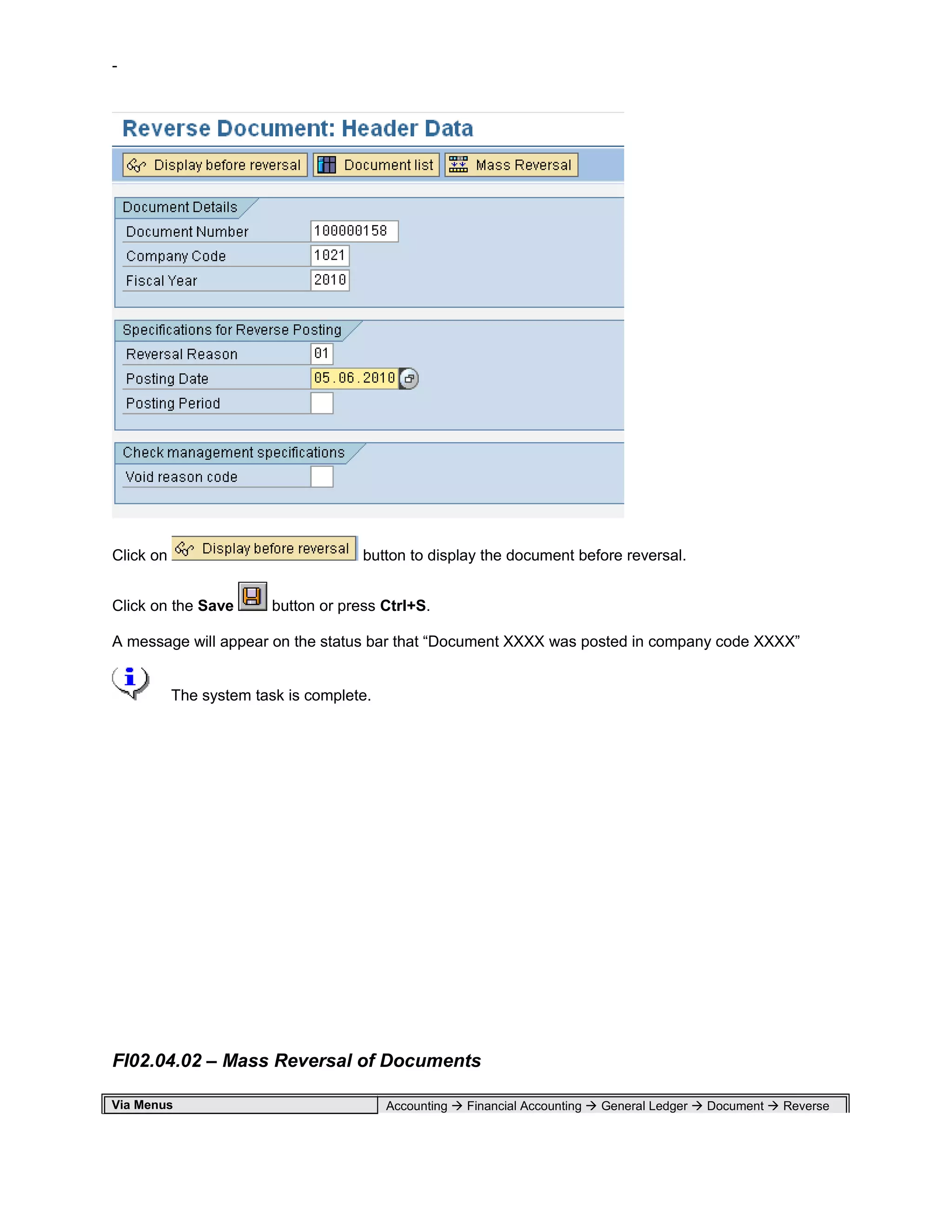 Document reversal | DOC