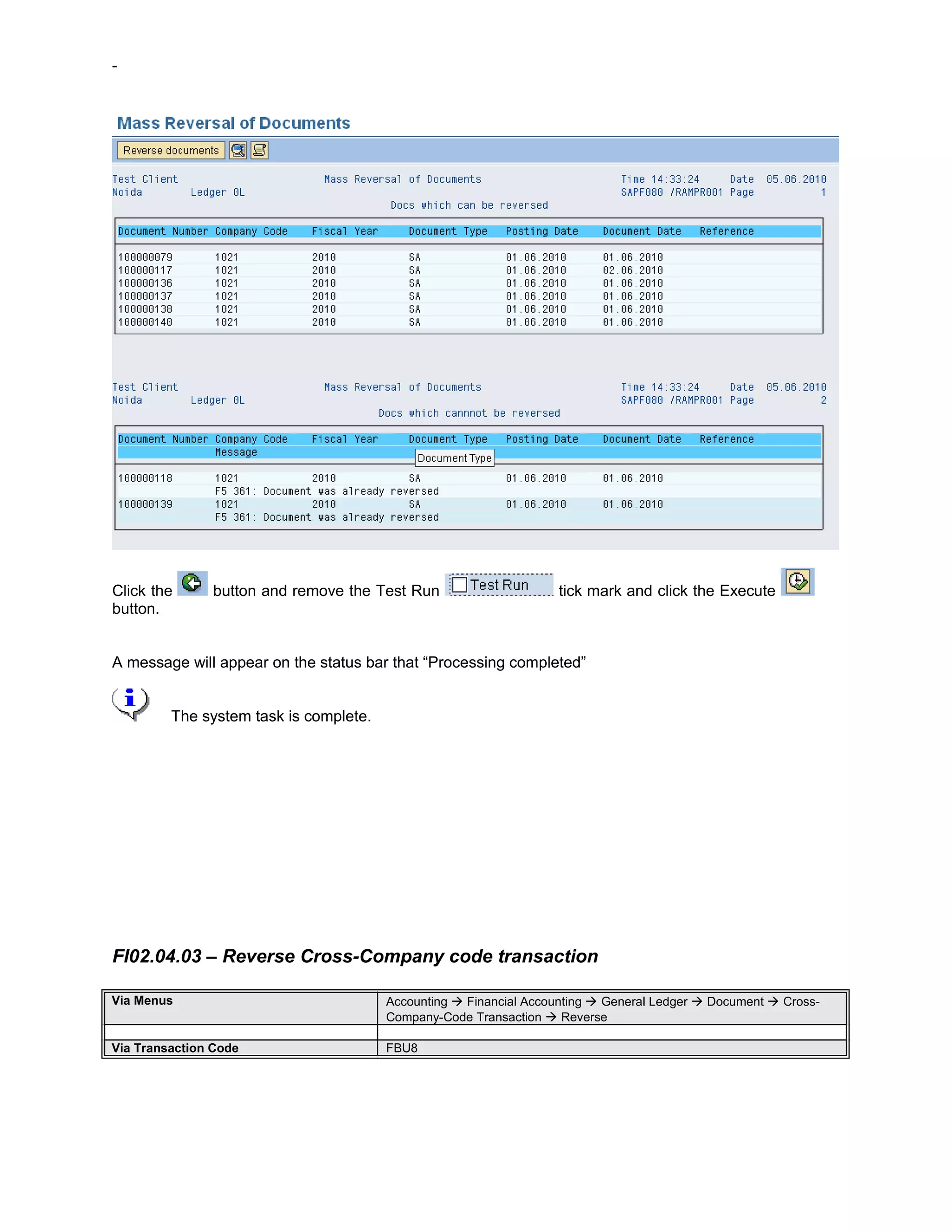 Document reversal | DOC