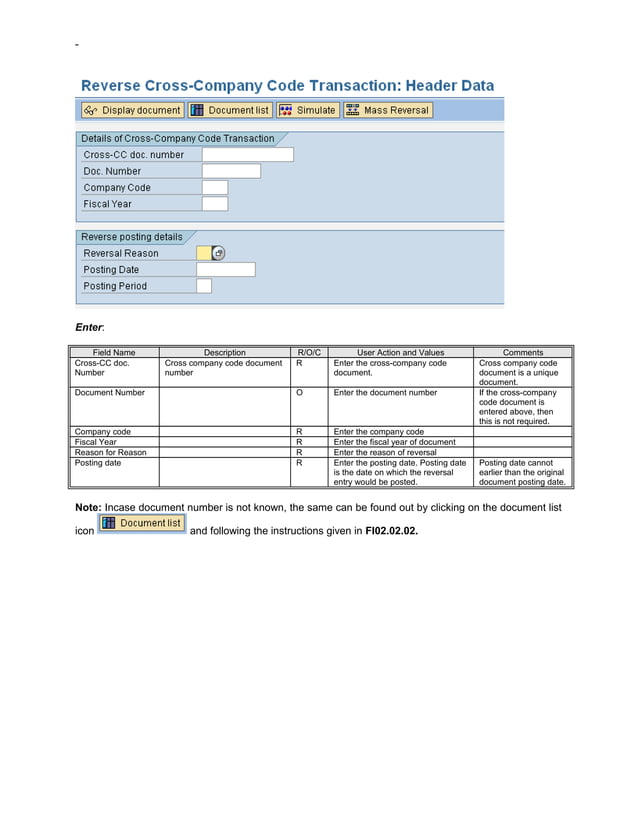 Document reversal | DOC