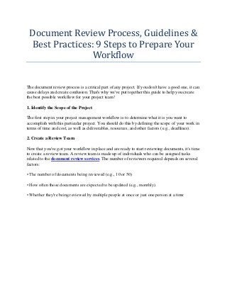 Document Review Process, Guidelines & Best Practices: 9 Steps to ...