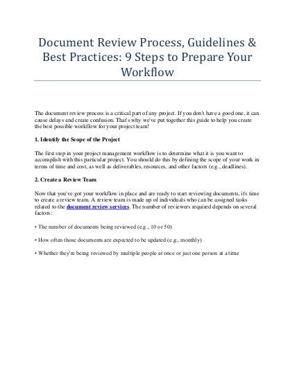 Document Review Process, Guidelines & Best Practices: 9 Steps to ...
