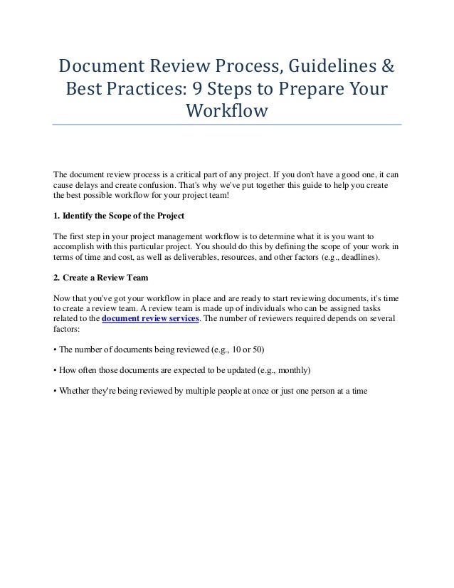 Document Review Process, Guidelines & Best Practices: 9 Steps to ...