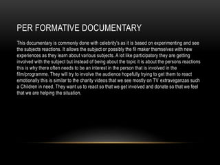 The codes and conventions of factual programming | PPTX