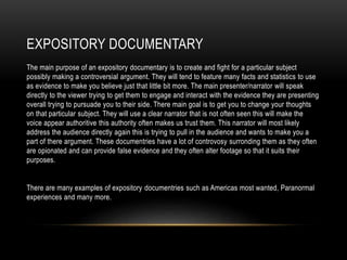 The codes and conventions of factual programming | PPTX