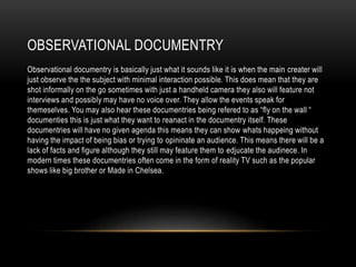 The codes and conventions of factual programming | PPTX