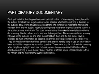 The codes and conventions of factual programming | PPTX
