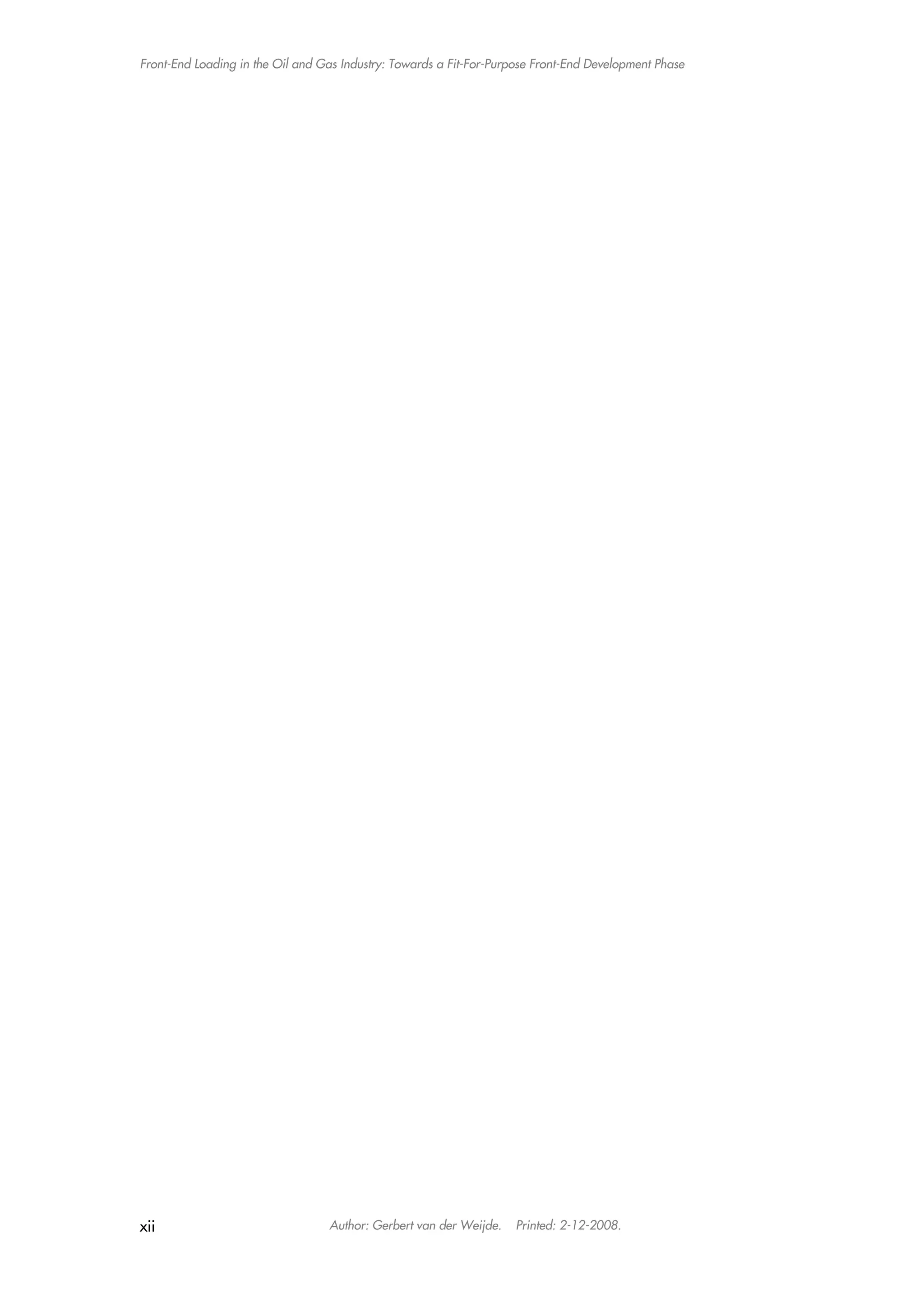 Front-End Loading in the Oil and Gas Industry | PDF