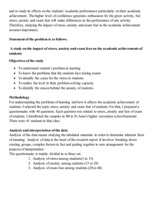 Project on Problems of Learning | PDF