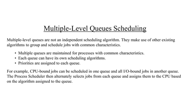 SCHEDULING ALGORITHMS | PPTX