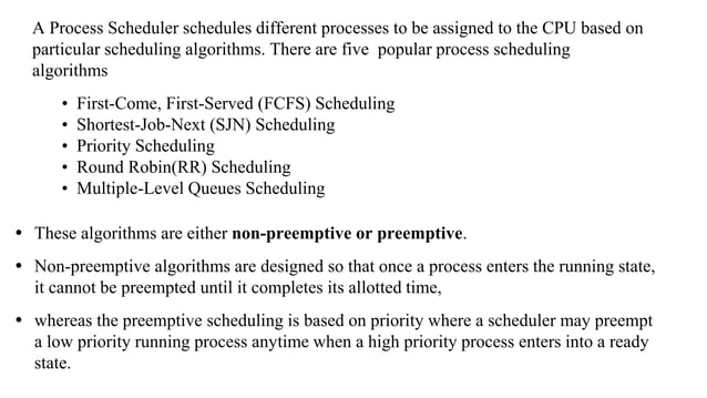 SCHEDULING ALGORITHMS | PPTX