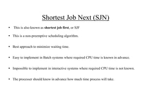 SCHEDULING ALGORITHMS | PPTX