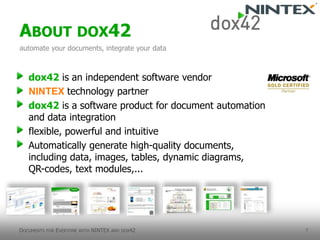 Documents for Everyone mit Nintex & dox42 | PPTX | Desktop Publishing | Computer Software and ...