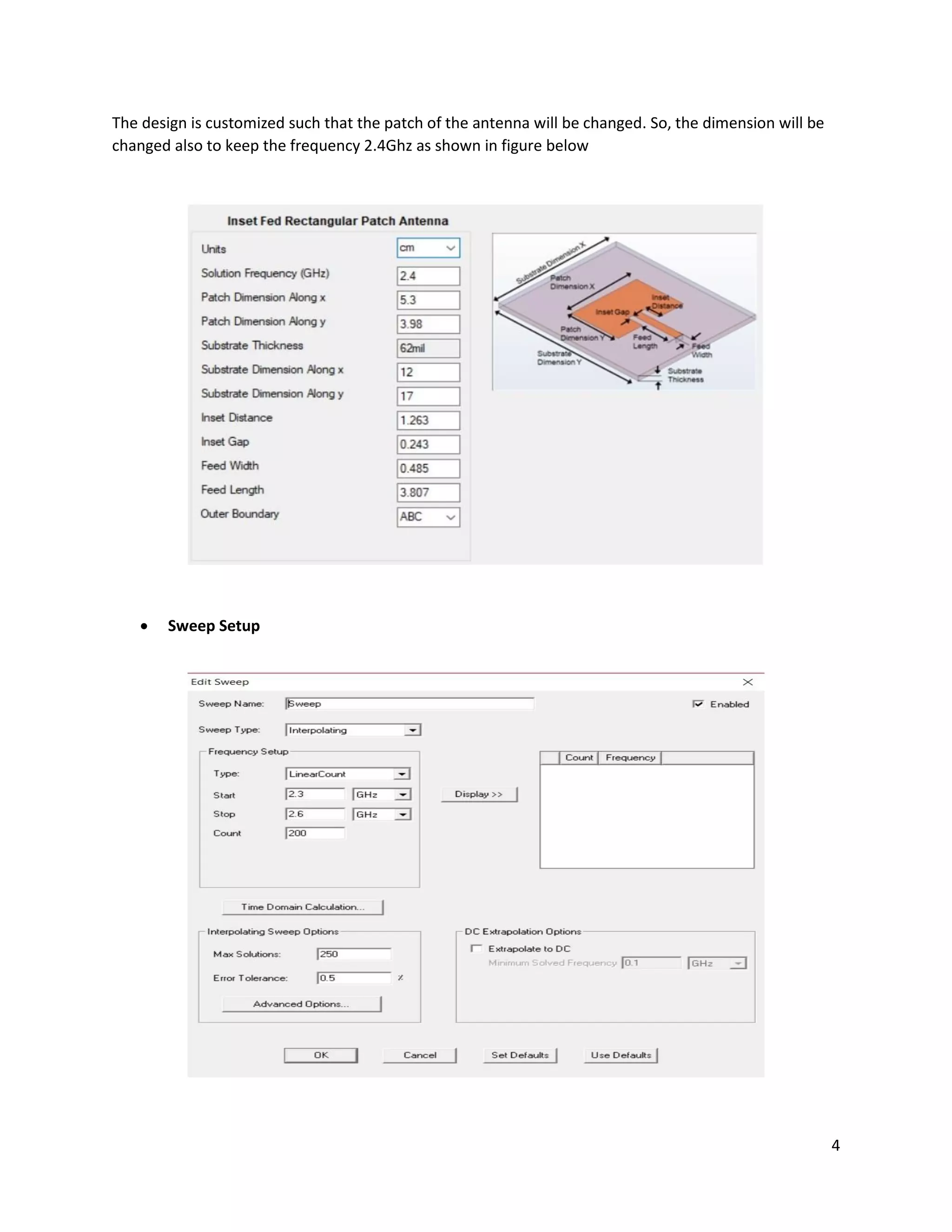 Inset Fed Rectangular Patch Antenna | PDF