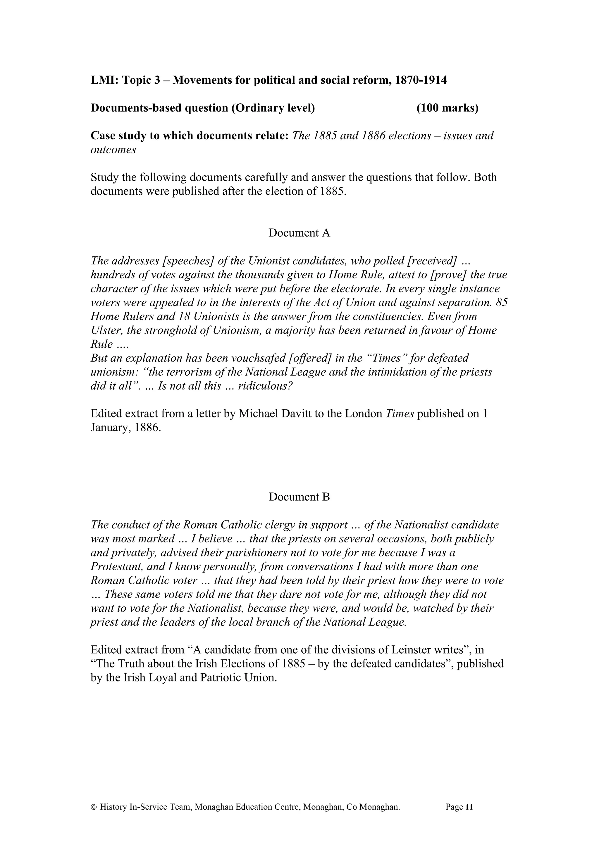 Documents based question | PDF