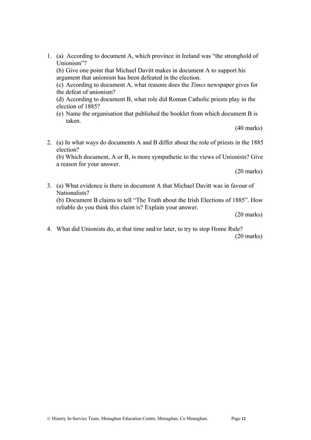 Documents based question | PDF