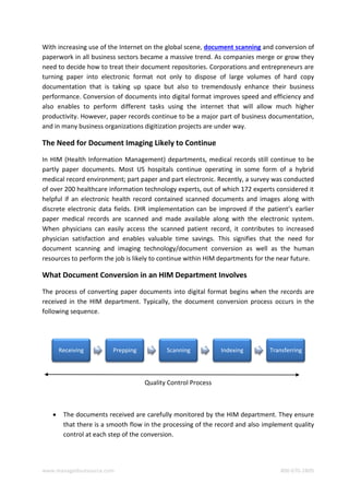 Document Scanning and Conversion in HIM Department – an Overview | PDF