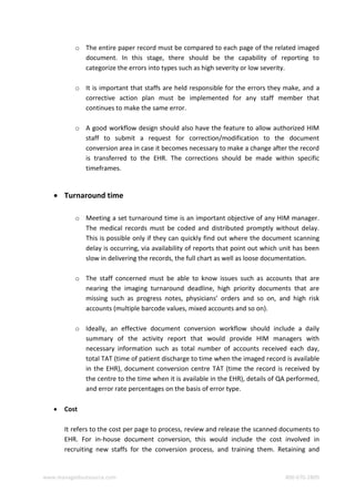 Document Scanning and Conversion in HIM Department – an Overview | PDF