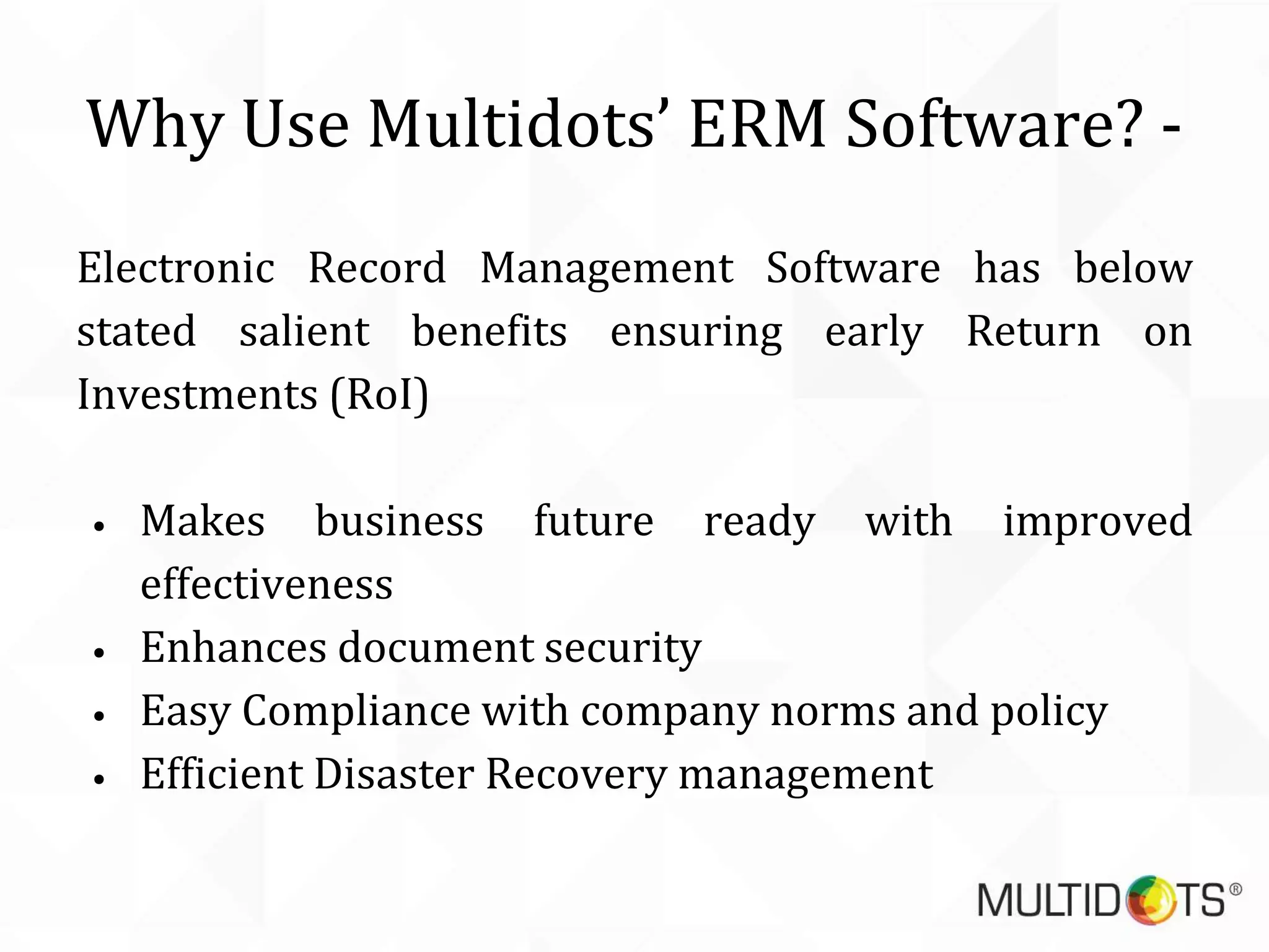 Going Digital - Paper to Electronic Record Management(ERM) System | PPTX