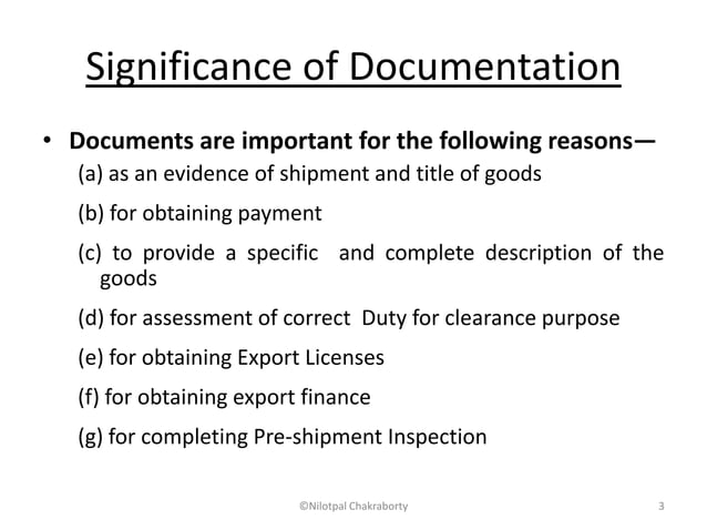 Documents for imports and exports | PPTX | Logistics | Business