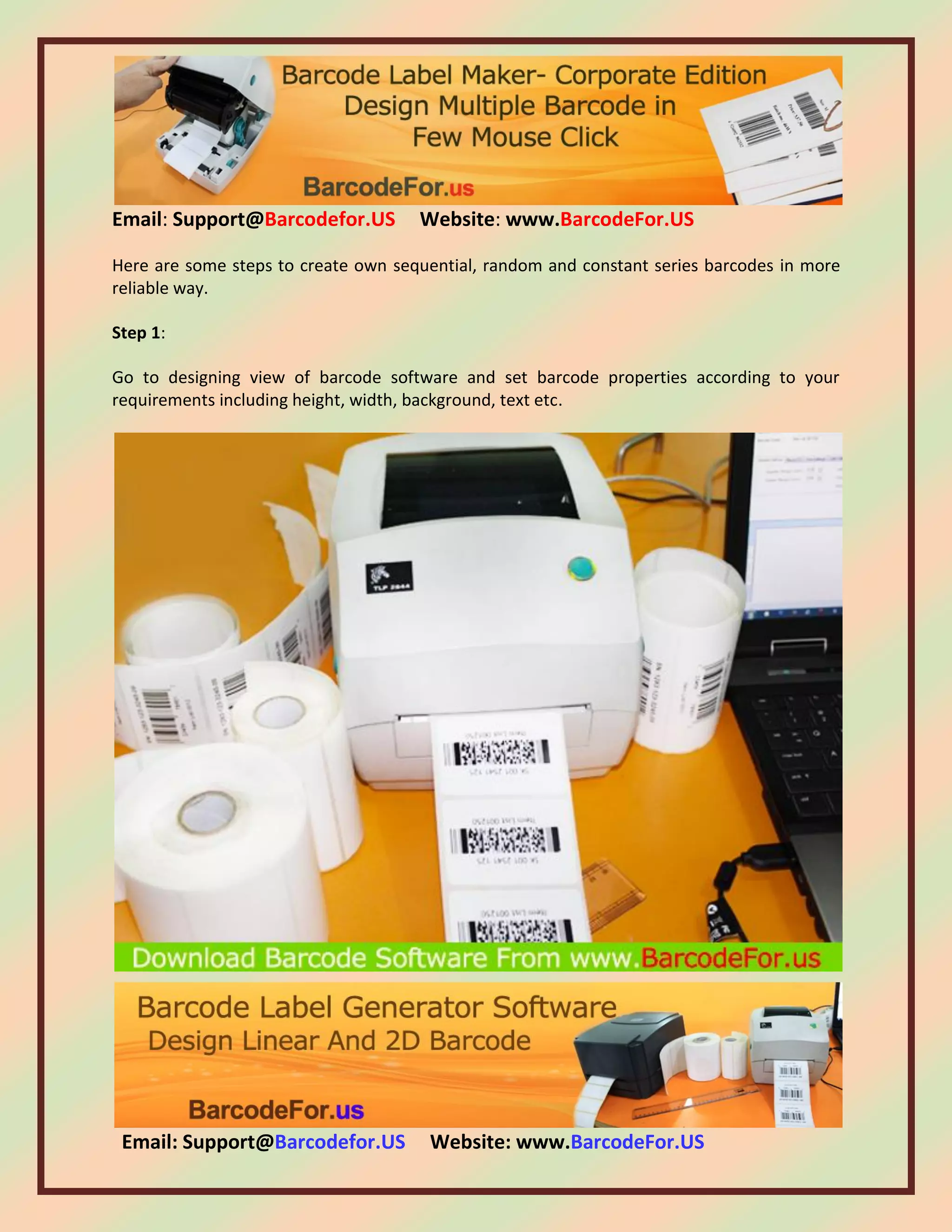 How To Generate Sequential Random And Constant Series Barcodes Pdf