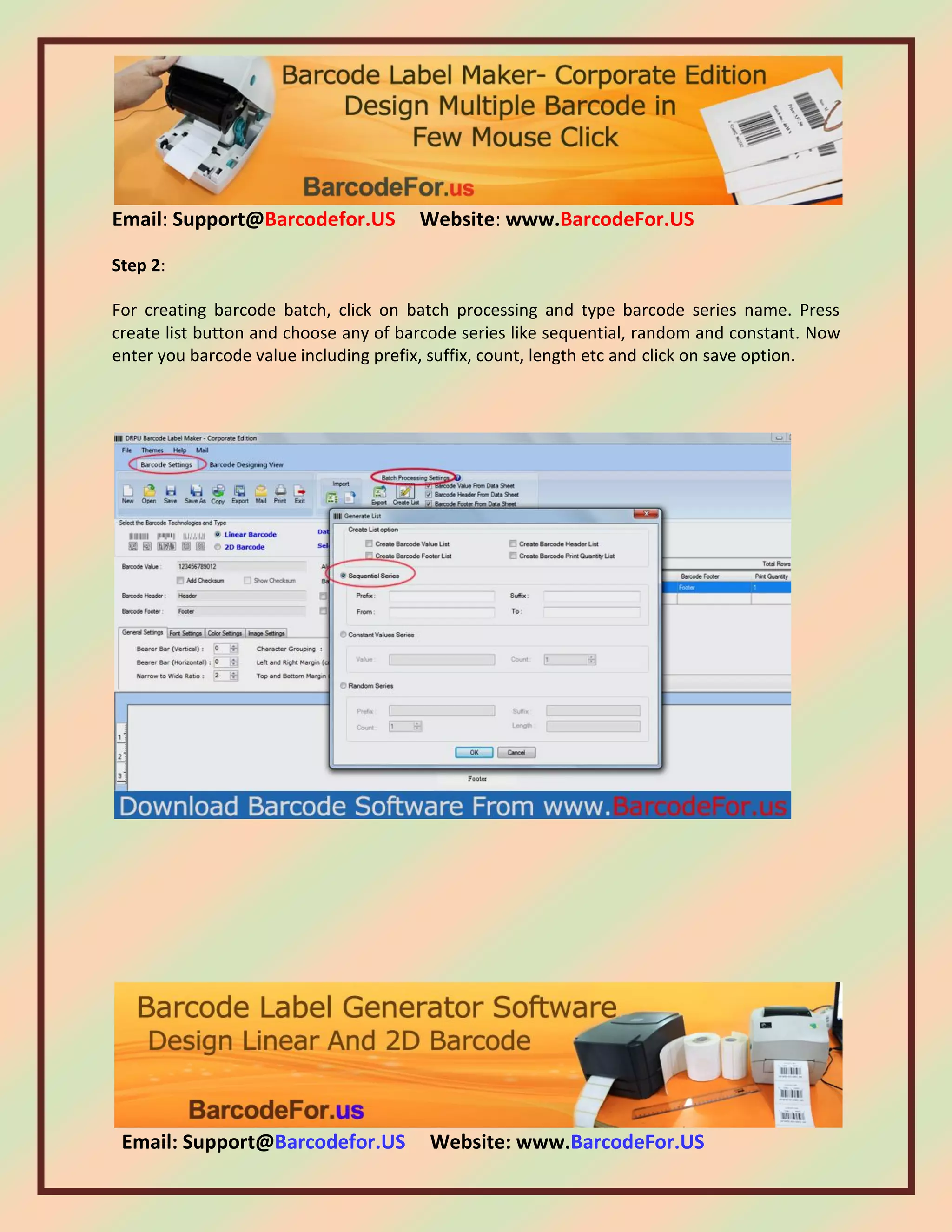 How To Generate Sequential Random And Constant Series Barcodes Pdf Programming Languages