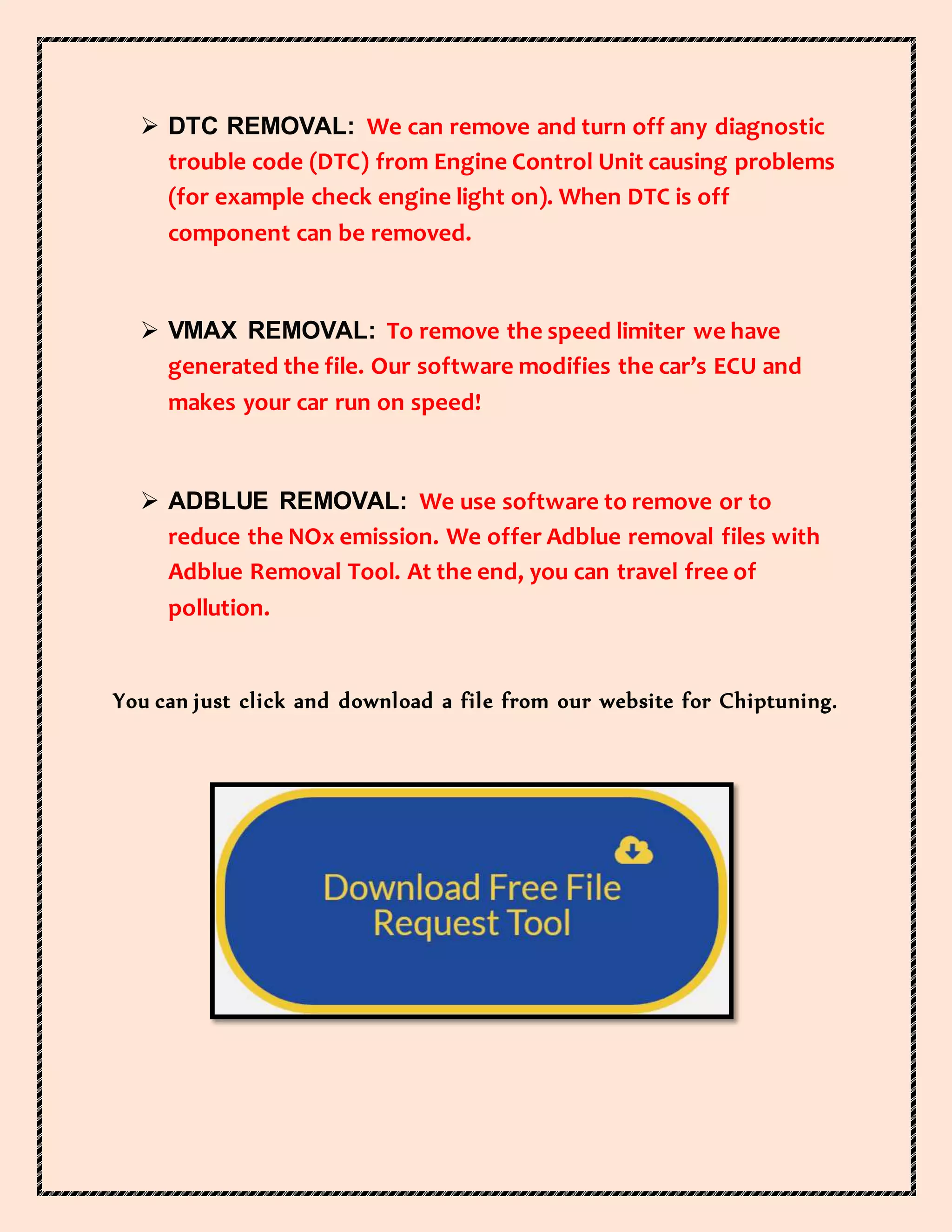 DTC Remove Files – Tuningfileshop | DOCX