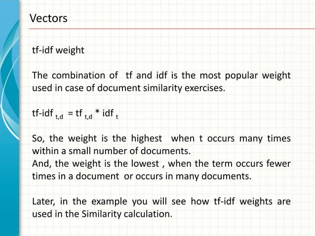 Document similarity with vector space model | PDF