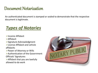 Documents need authorization & Notarization | PPTX