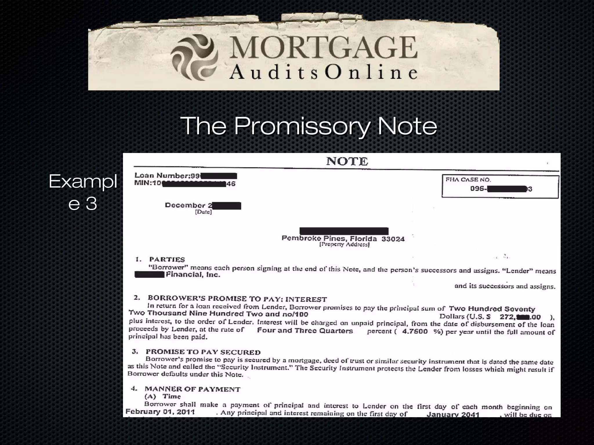 Documents needed for securitization audit | PPT