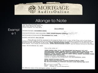 Documents needed for securitization audit | PPT