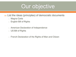 Documents of democracy | PPT