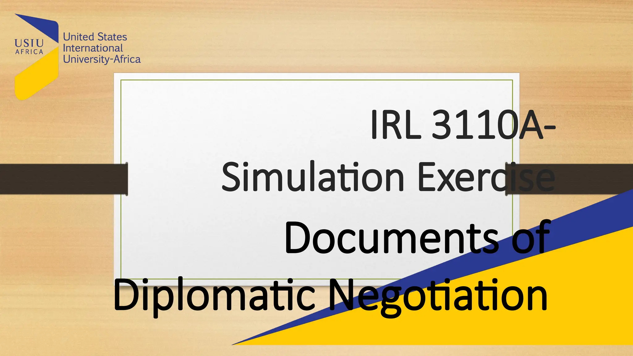 Documents of Diplomatic Negotiations.pptx