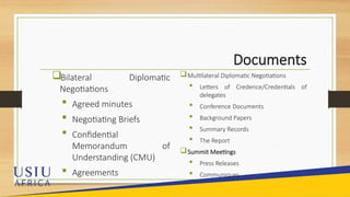 Documents of Diplomatic Negotiations.pptx | Family and Relationships