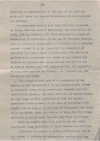 Documents of the Rif Republic delegation to the United Nations | PDF