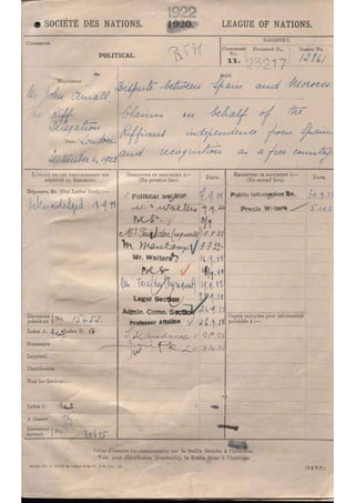 Documents of the Rif Republic delegation to the United Nations | PDF