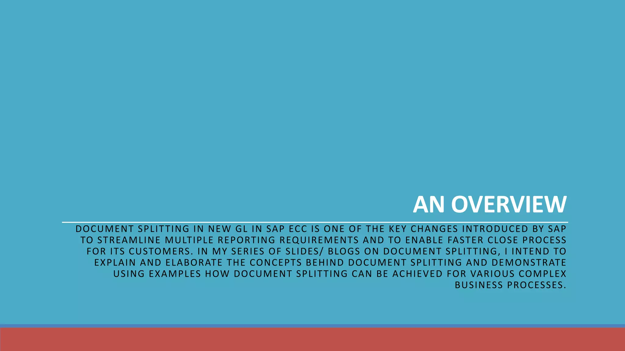 Document splitting in New GL in SAP | PDF