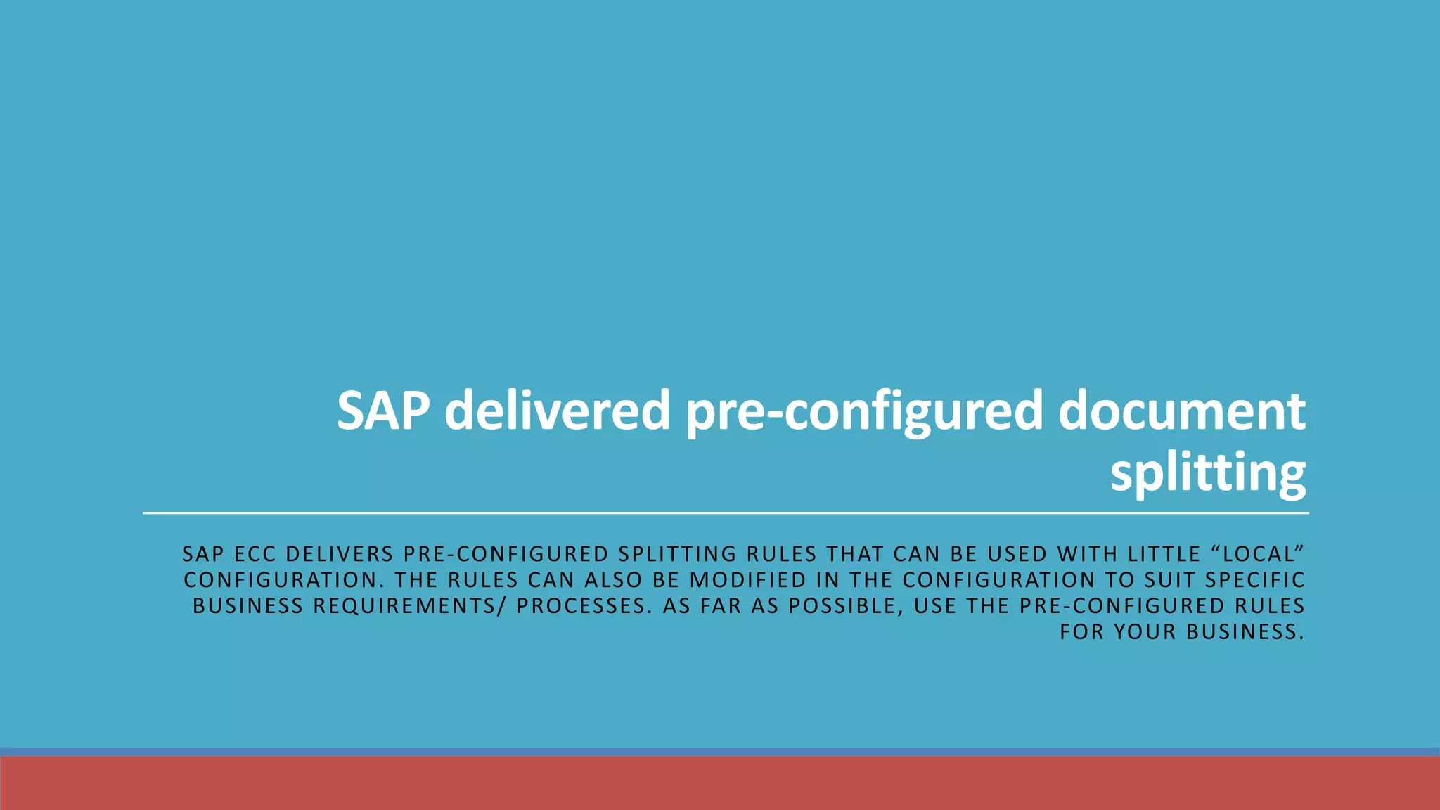 Document splitting in New GL in SAP | PDF