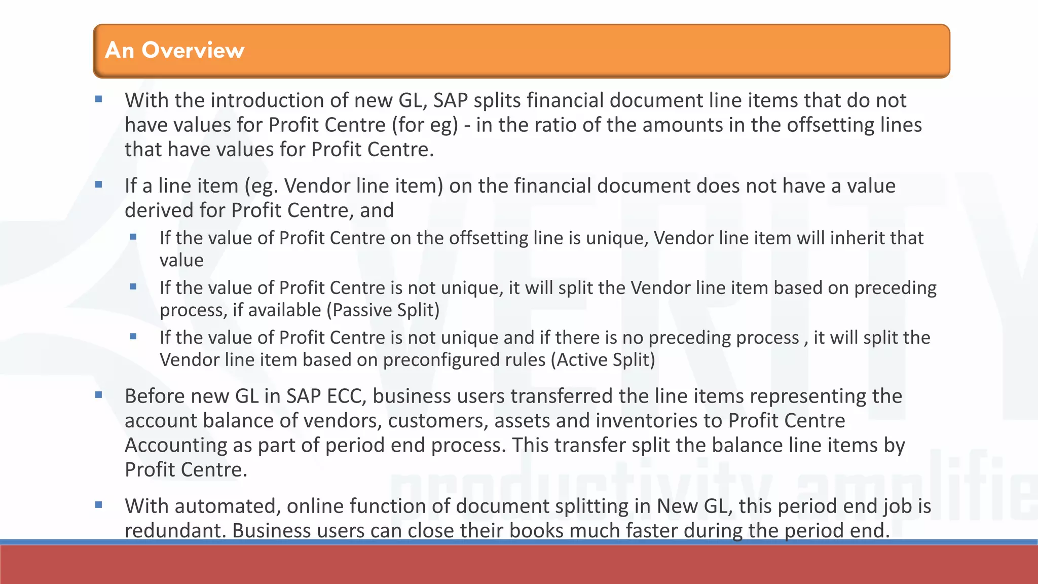Document splitting in New GL in SAP | PDF
