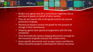 Documents related to marine insurance | PPT