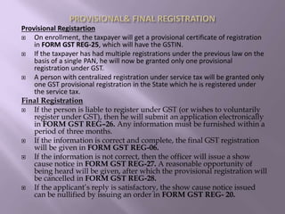New Registration and Migration Procees of business under GST | PPT
