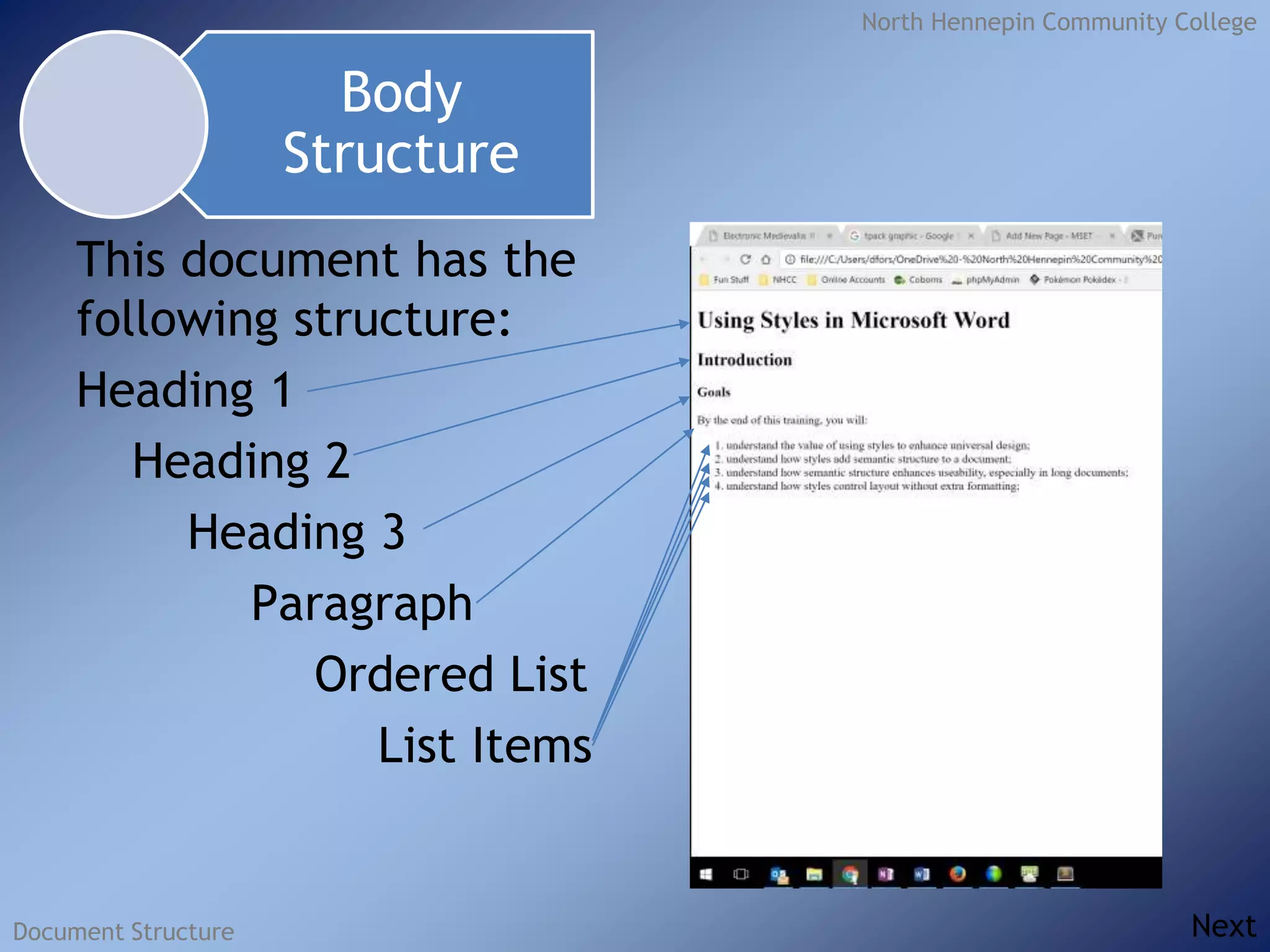 Document structure | PPTX