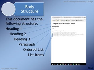 Document structure | PPTX