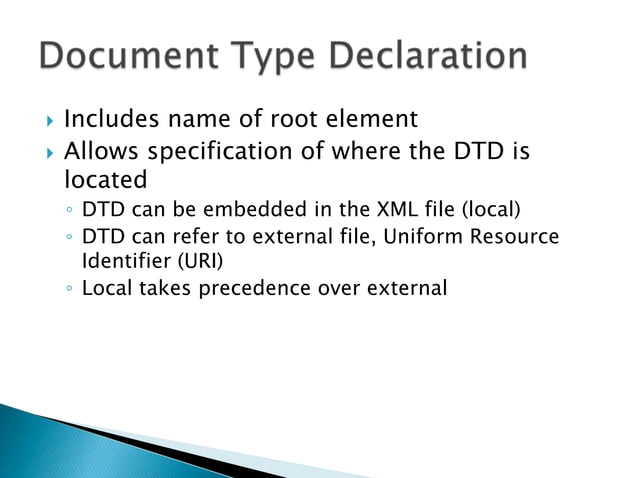 Document Type Definitions | PPTX | Internet | Computing