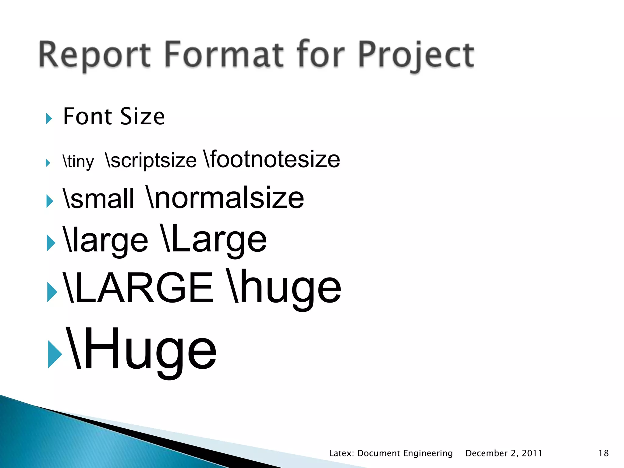 Document typesetting using LateX | PPT